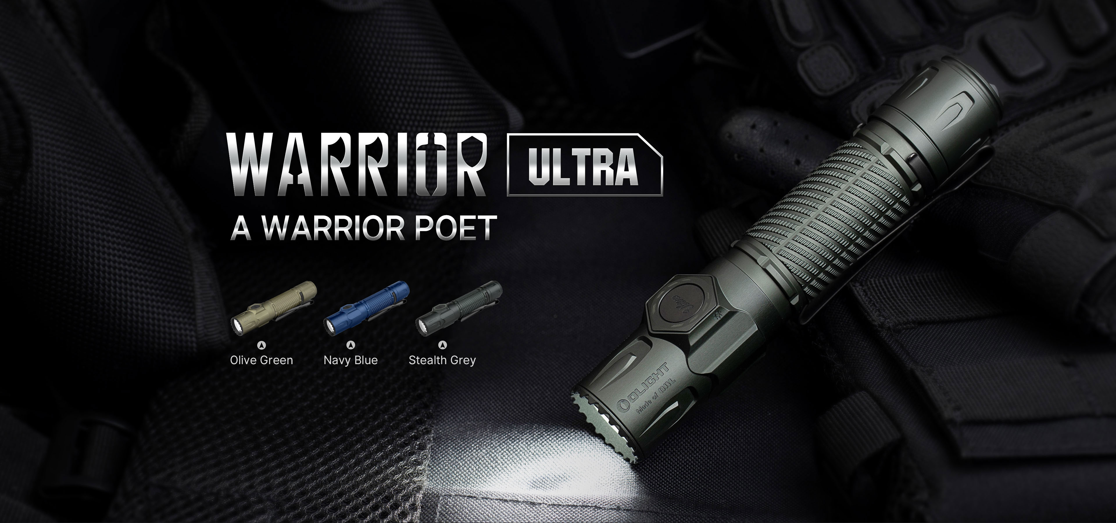 Olight Warrior Ultra Tactical Flashlight 2500 Lumens Aluminum Long ...