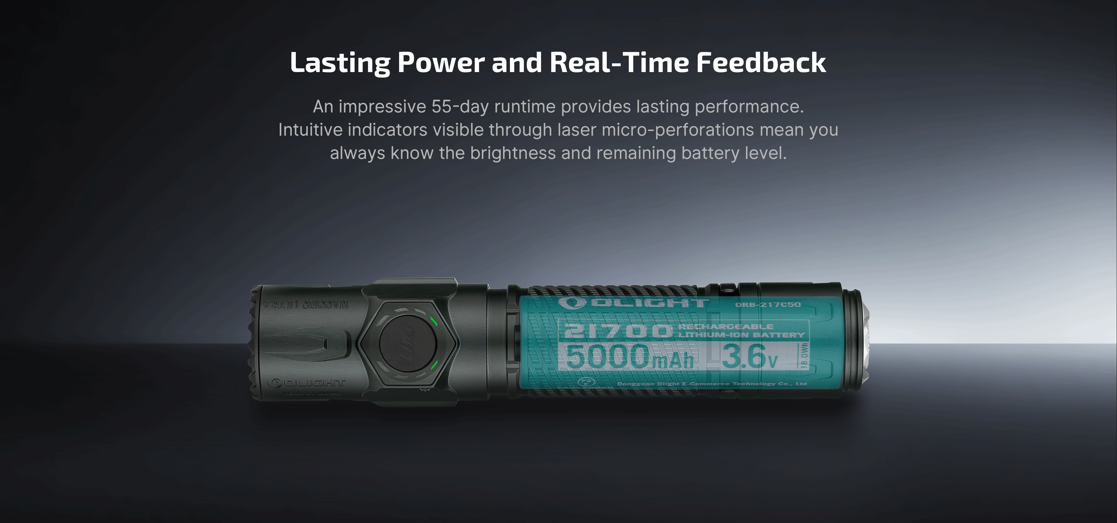 Olight Warrior Ultra Tactical Flashlight 2500 Lumens Aluminum Long ...