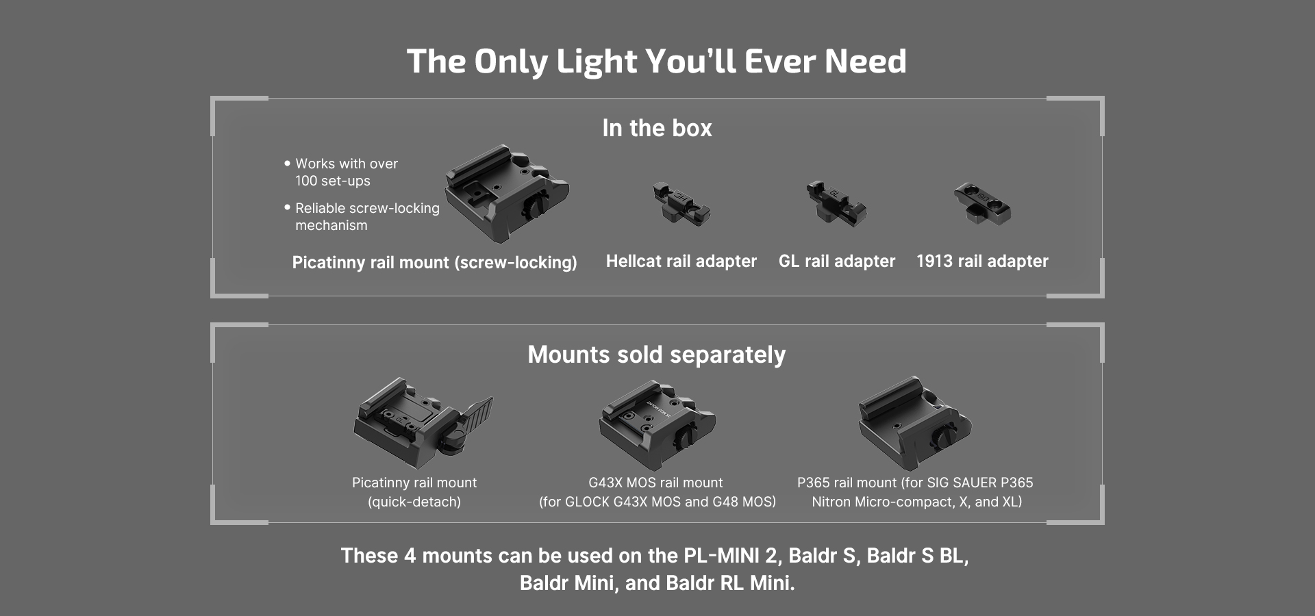PL-MINI 3 Valkyrie Rail Mounted Light - Olight Canada